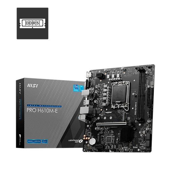 MSI PRO H610M-E DDR5 LGA1700 Motherboard qiyməti CheckIT