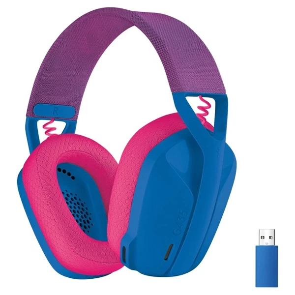 LOGITECH G435 LIGHTSPEED Wireless Gaming Headset Blue - TexnoGallery