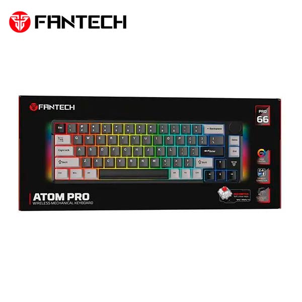 Fantech Atom Pro66 MK919 Black Wireless Mechanical Keyboard - Texnoimperiya